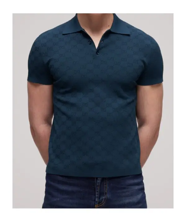 Gucci Technical Gg Jacquard Fabric Polo Shirt