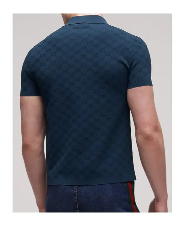 Gucci Technical Gg Jacquard Fabric Polo Shirt