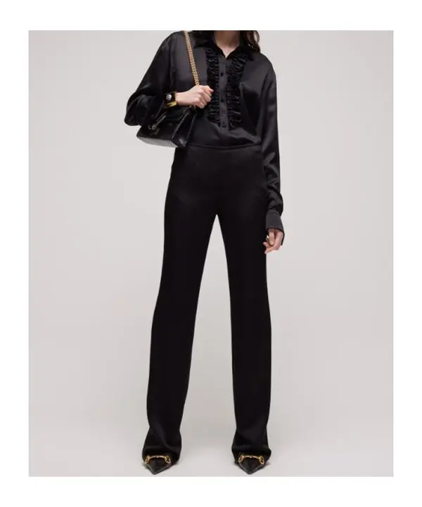 Gucci Crêpe Satin Wide Leg Pants
