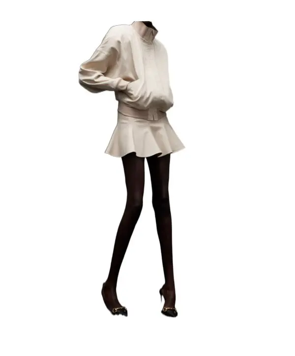 Gucci Flounced Silk Poplin Skirt