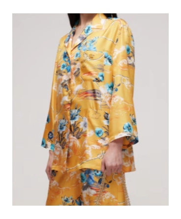 Gucci Floral Print Silk Twill Shirt - Multi-color