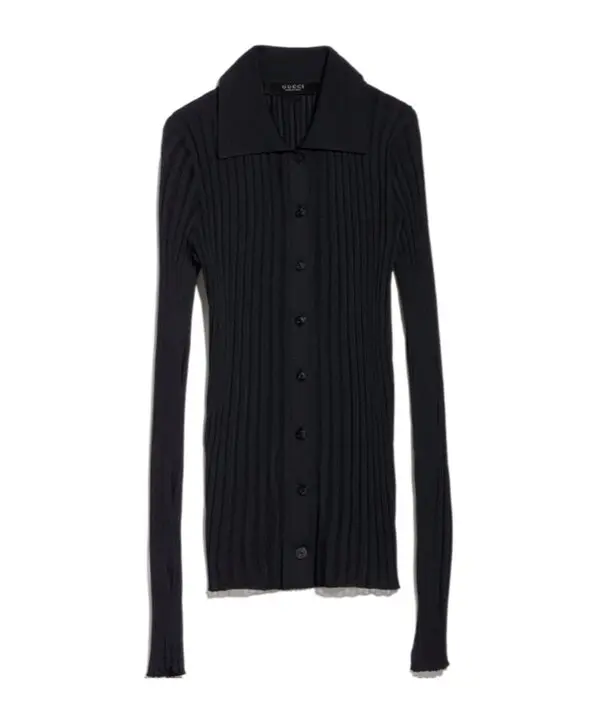 Gucci Fine Rib Viscose Cardigan