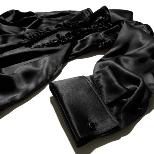 Gucci Silk Satin Shirt With Rouches