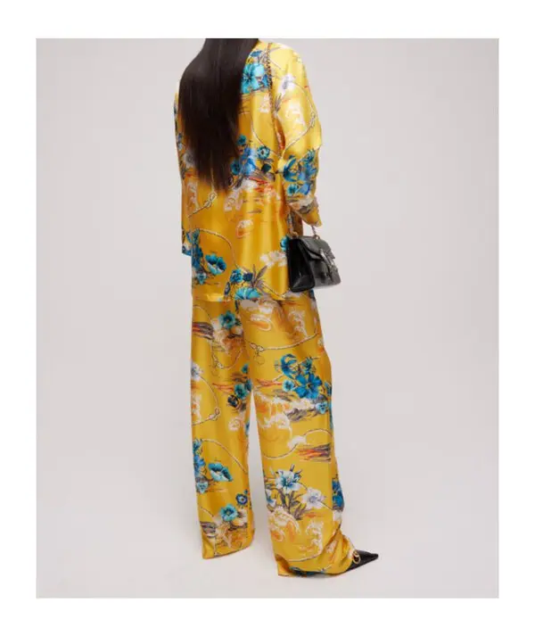 Gucci Printed Silk Twill Leisure Pants