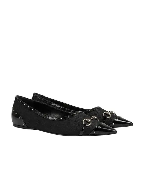 Gucci Point-toe Studded Loafer - Black