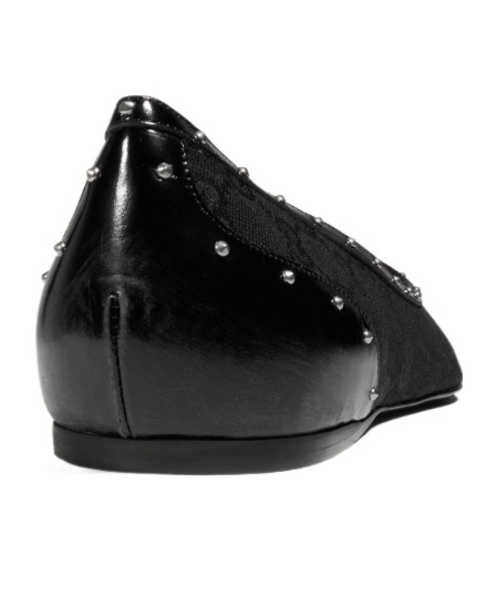 Gucci Point-toe Studded Loafers - Black