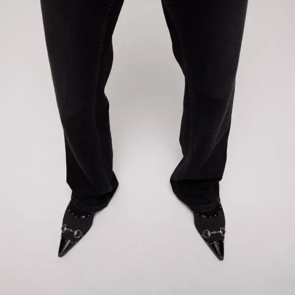 Gucci Point-toe Studded Loafers - Black