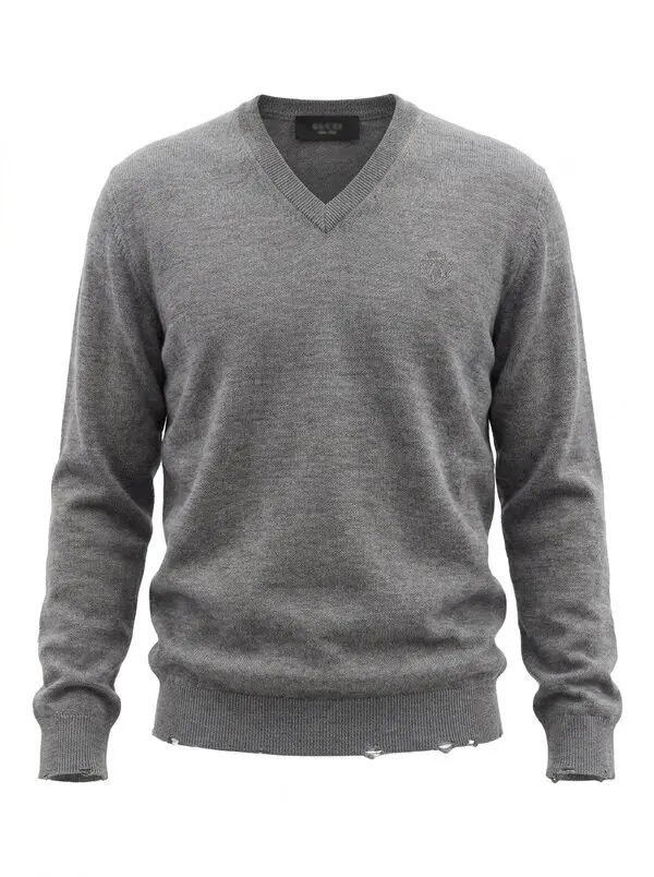 Gucci Fine Wool Sweater With Embroidery - Grey
