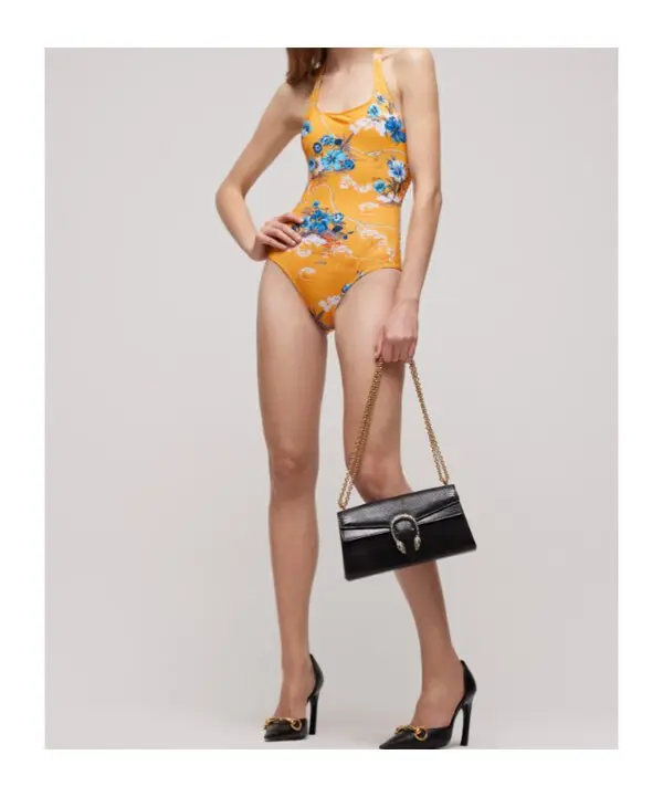 Gucci Printed Sparkling Jersey Swimsuit - Multi-color