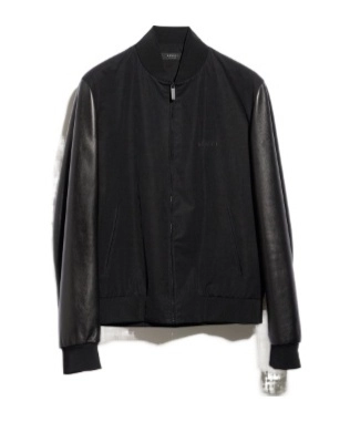 Gucci Bomber Jacket With Leather Sleeves