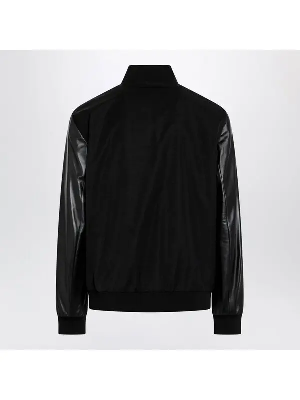 Gucci Bomber Jacket With Leather Sleeves
