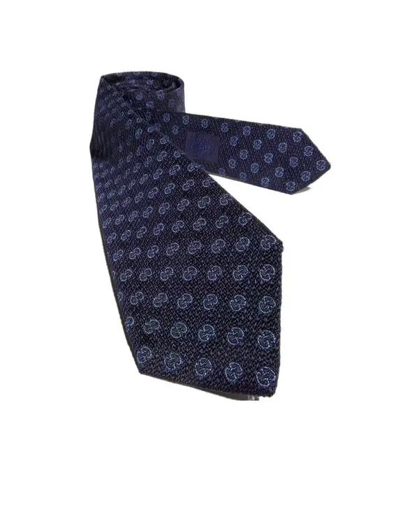 Gucci Gg Silk Jacquard Tie - Blue