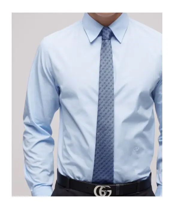 Gucci Gg Silk Jacquard Neck Tie - Blue