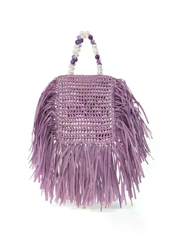 Kurt Geiger Mini Fringed Tote Bag - Purple