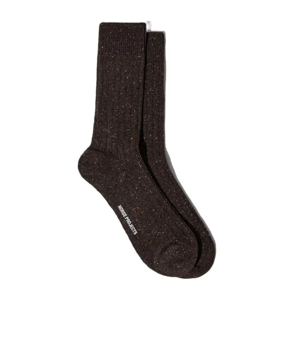 Norse Projects Wool Blend Ribbed Socks - Black