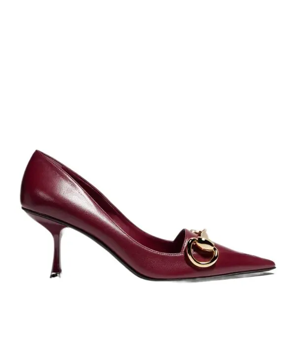 Gucci Boulevard Horsebit Pumps - Wine Red