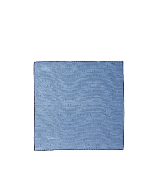 Gucci Horsebit Silk Jacquard Pocket Square - Light Blue