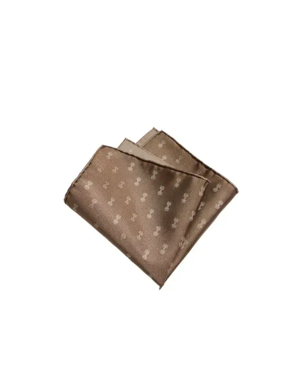Gucci Horsebit Silk Jacquard Pocket Square - Brown
