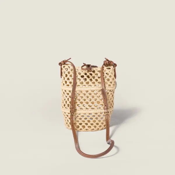 Miu Miu Raffia Crochet Pouch