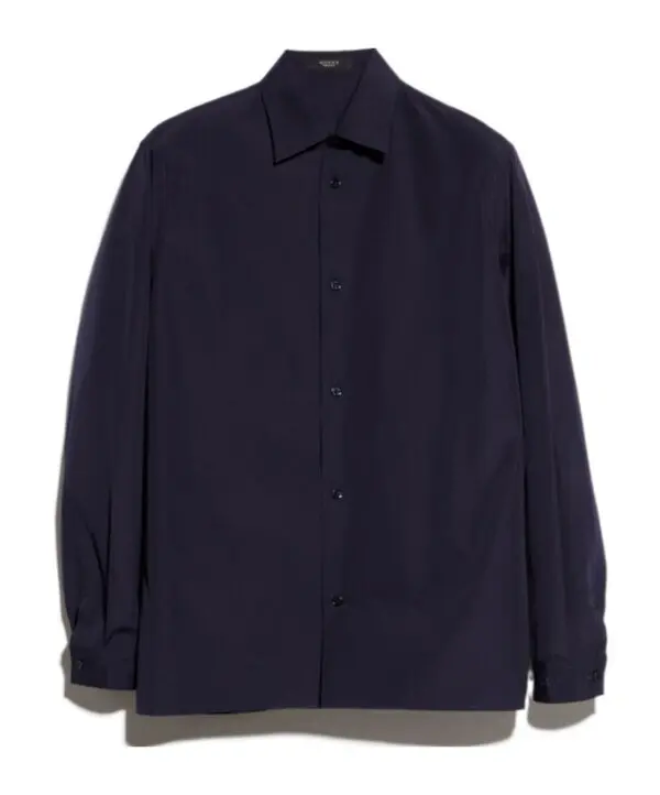Gucci Piece Dyed Cotton Poplin Shirt - Dark Blue