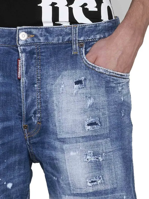 Dsquared2 Distressed Denim Shorts