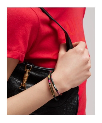 Gucci Leather Double Bracelet With Script Detail