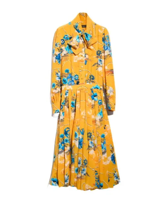 Gucci Floral Print Silk Chemisier Dress - Multi-color