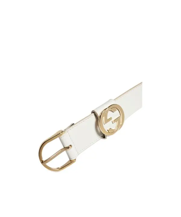 Gucci Belt With Round Buckle - White