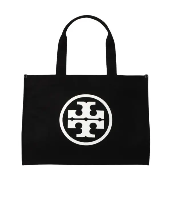 Tory Burch Ella Canvas Tote - Black/dark