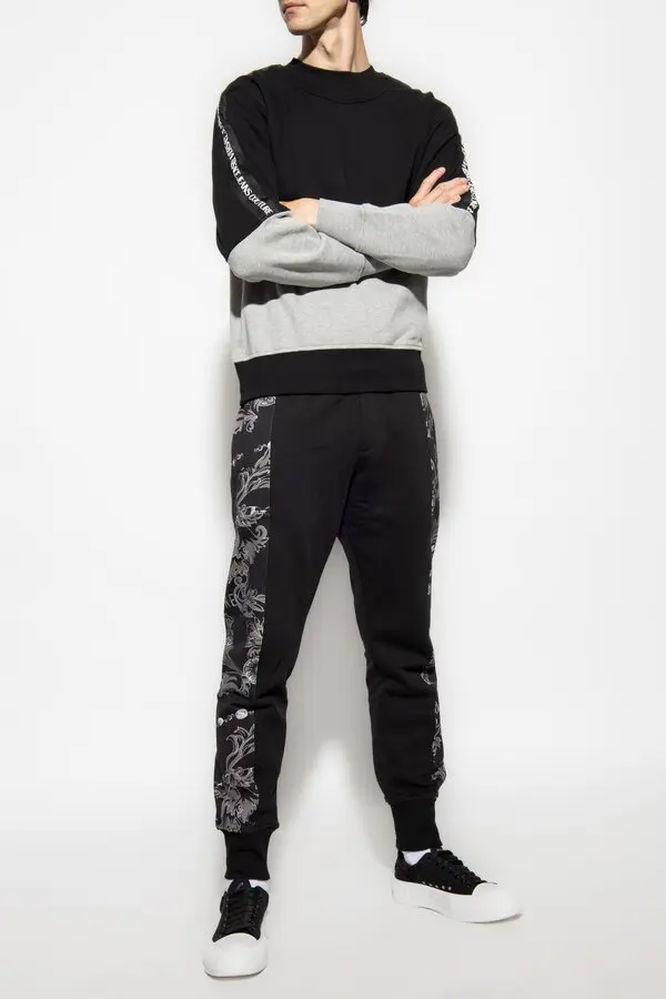 Versace Two-tone Crewneck Sweatshirt