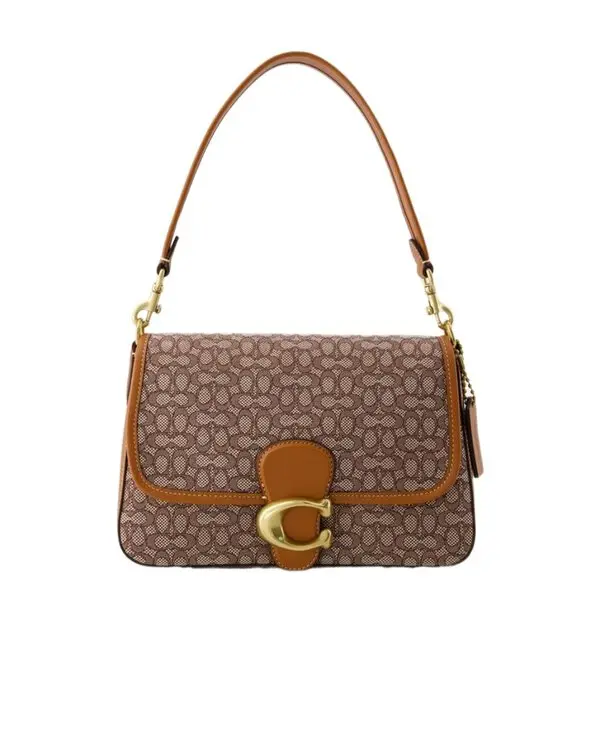 COACH Tabby Monogram-jacquard Canvas Shoulder Bag - Brown