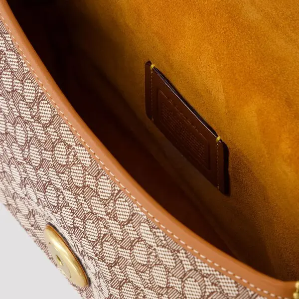 COACH Tabby Monogram-jacquard Canvas Shoulder Bag