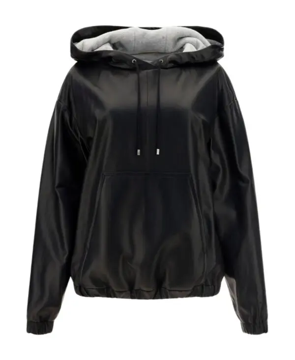 Saint Laurent Leather Hooded Jacket