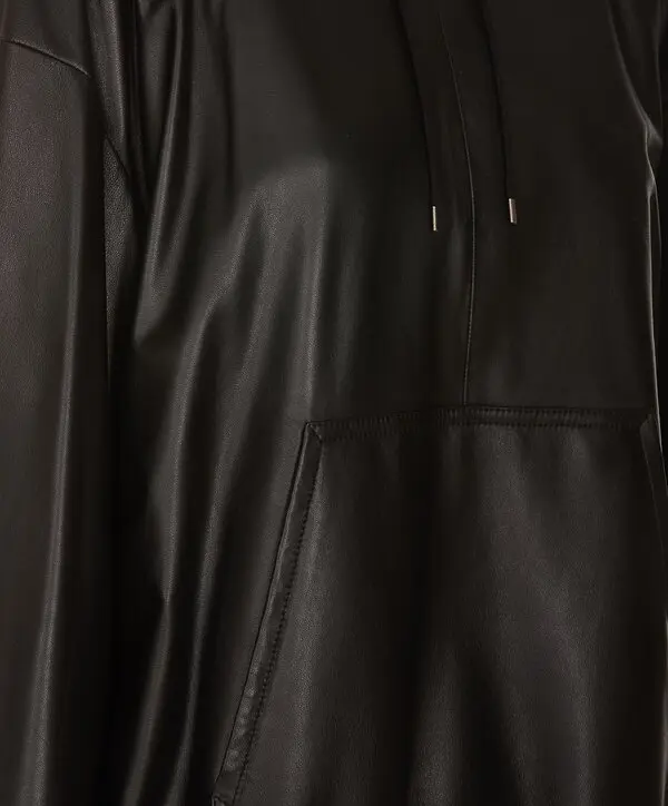 Saint Laurent Leather Hooded Jacket