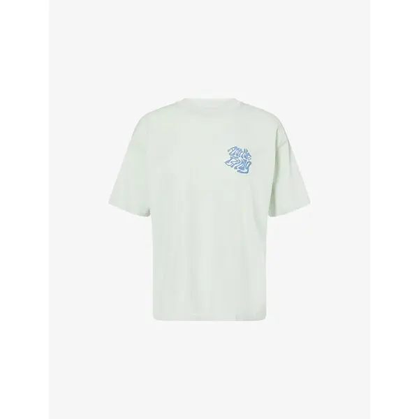 ANINE BING Regular-fit Logo-print Cotton T-shirt - Green
