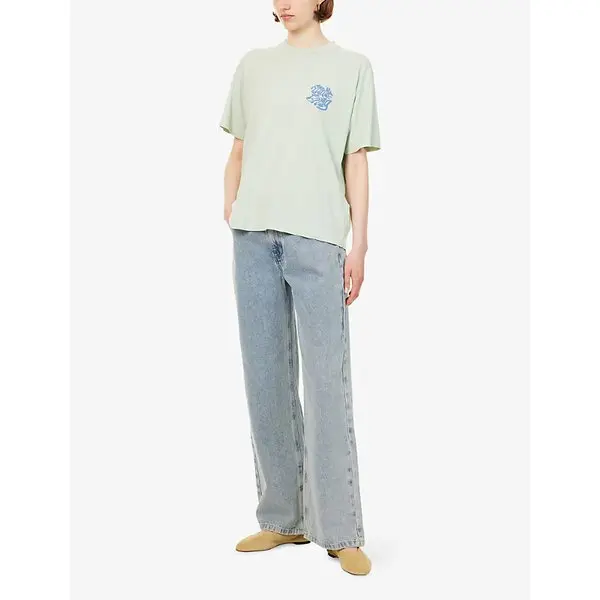 ANINE BING Regular-fit Logo-print Cotton T-shirt