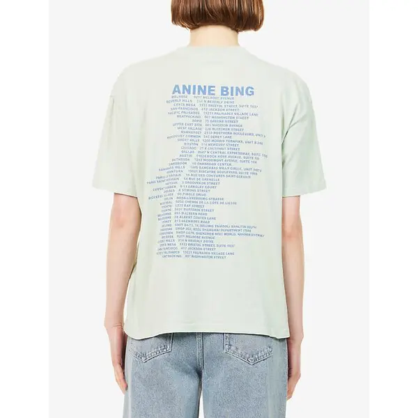 ANINE BING Regular-fit Logo-print Cotton T-shirt