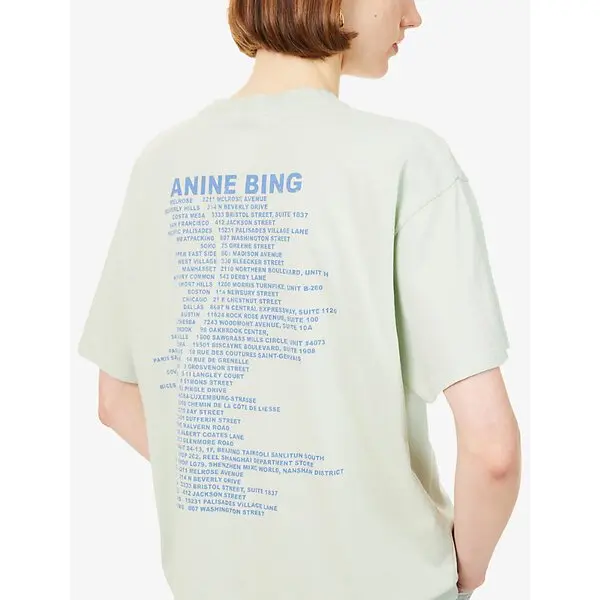 ANINE BING Regular-fit Logo-print Cotton T-shirt