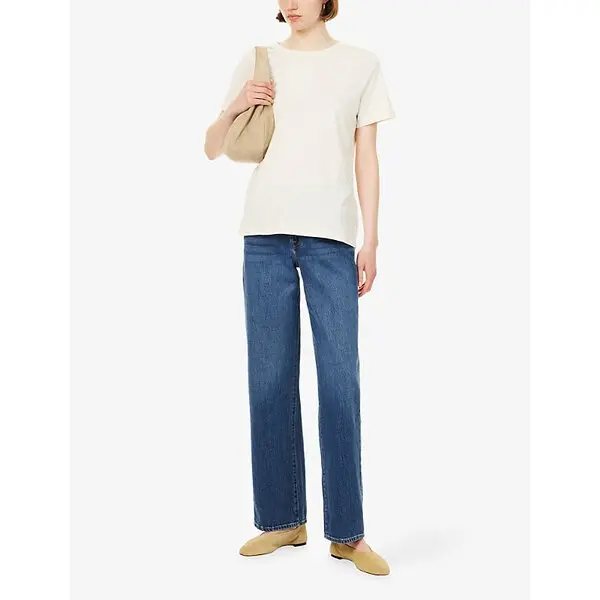 7 For All Mankind Stovepipe Straight-leg Denim Jeans - Seaside