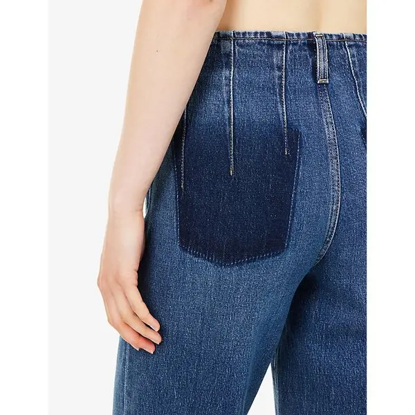 7 For All Mankind Stovepipe Straight-leg Denim Jeans - Seaside
