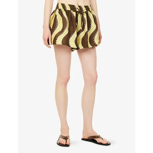 ALEMAIS Frankie Striped Linen Shorts