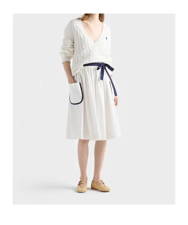 Prada Slubbed Toile Skirt