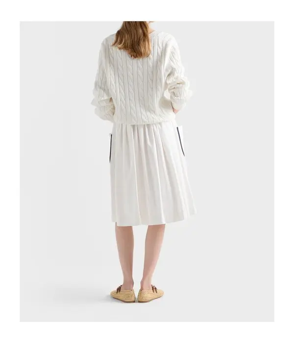 Prada Slubbed Toile Skirt