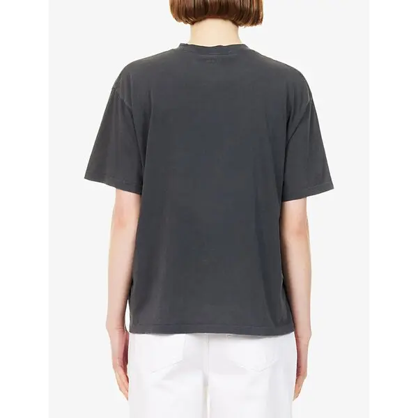 ANINE BING Melrose Logo-print Cotton T-shirt