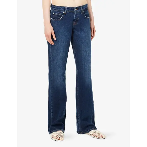 7 For All Mankind Low-rise Straight-leg Denim Jeans