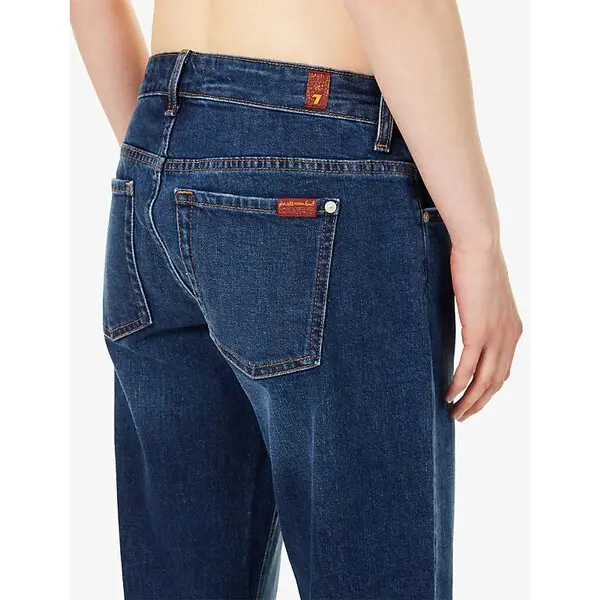 7 For All Mankind Low-rise Straight-leg Denim Jeans