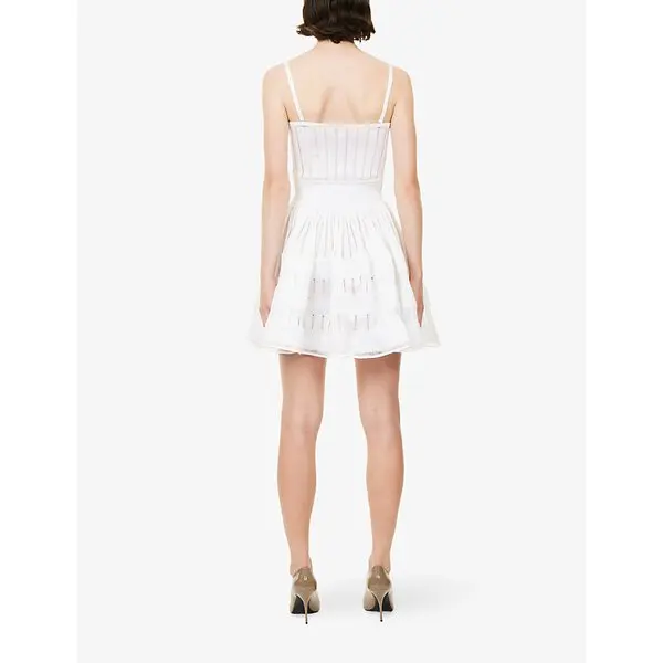 Alaïa Fitted Waist Bandeau Stretch-woven Mini Dress