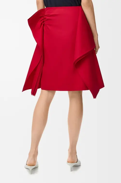 Loewe Draped Detail Midi Skirt