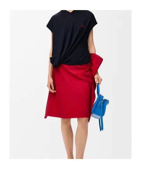 Loewe Draped Detail Midi Skirt