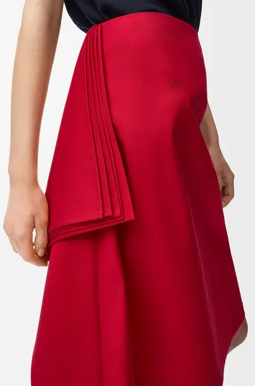 Loewe Draped Detail Midi Skirt
